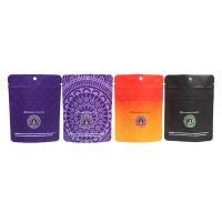 China 3.5g Smell Proof Mylar Bag Plastic Soft Touch Edibles Packaging Doypack for sale