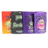 China 3.5g Smell Proof Mylar Bag Plastic Soft Touch Edibles Packaging Doypack for sale