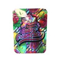 China Heat Sealed Holographic Stand Up Pouch With Window Mylar Bags For Food Storage for sale