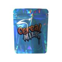 China Holographic Effect Stand Up Pouch Matte Tear Notch Bag With Zipper for sale