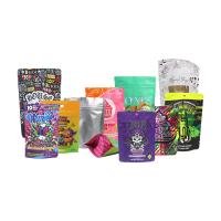 China Custom 3.5g Hologram Stand Up Pouch Ziplock Holographic Packaging Bag for sale