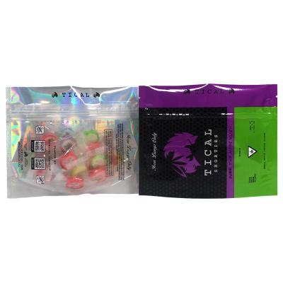 China Custom Zipper Resealable Bag With Window Aluminum Foil Mylar Bag for sale