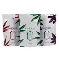 China Custom Printed Smell Proof Herbs Ziplock Mylar Bags for Cookie Gummy Biscuit Packaging for sale