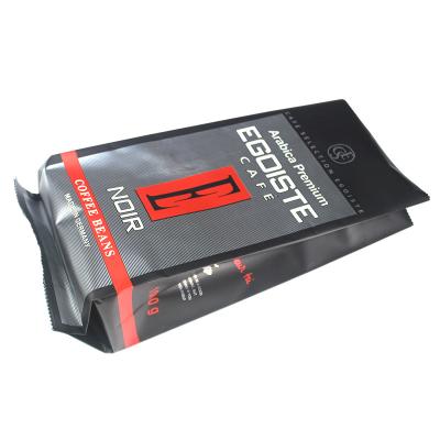 China Heat Seal Matte Black Side Gusset Coffee Bag Stand Up Ziplock Plastic Pouch 12oz for sale