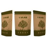 China Food Packaging Kraft Stand Up Pouches Coffee Tea Candy Biodegradable Paper Bag for sale