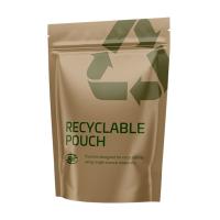China Laminated Plastic Stand Up Pouch Zip Lock Dried Food Biodegradable Kraft Paper Bag for sale