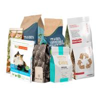 China Heat Sealed Biodegradable Kraft Paper Bag Side Guesst Bottom Bag Coffee Packaging Bag for sale