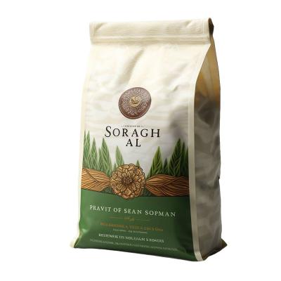 China Custom Eco Friendly Printed Stand up Tea Bags 500G 1Kg Kraft Paper Recyclable Tea Bags Biodegradable Paper Pouch for sale