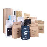 China Plastic Customized Packaging Bag square bottom Tear Notch Mylar Bag Heat Seal with Flat Zipper for sale