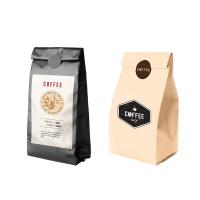 China Compostable Brown Paper Packaging Bag for Rice Nuts Coffee Customized With Air Vavle for sale