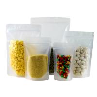 China Biodegradable Food Grade Kraft Paper Stand Up Pouch with Heat Seal Transparent Window Packaging for sale