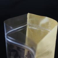 China Biodegradable Kraft Paper Stand Up Pouch with Zipper Top for Custom Size Food Packaging for sale
