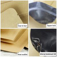 China Custom Size Accepted Moisture Proof Zipper Top Stand Up Pouch for Food Packaging Kraft Paper Pouch for sale