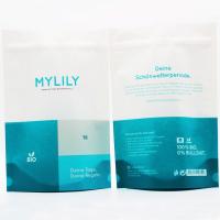 China Biodegradable PLA Zipper Three Side Sealed Bag Color Printing For Packing Clothing for sale