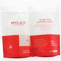 China Biodegradable PLA Zipper Three Side Sealed Bag Color Printing For Packing Clothing for sale