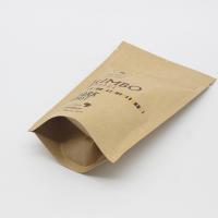 China Doypack See Through Pouches 180 Microns Brown Paper Bags With Clear Window for sale