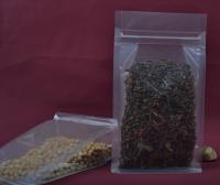 China FDA see through 150 microns Transparent Stand Up Pouch With Zipper for sale