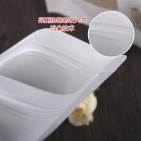 China Mega See Through Pouches Zipper White Resealable Paper Pouches for sale