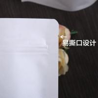 China Mega See Through Pouches Zipper White Resealable Paper Pouches for sale