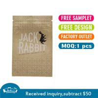 China Paper Kraft Bag Stand up Zipper Kraft Paper Pouch Waterproof Zipper Sealed Resealable for sale