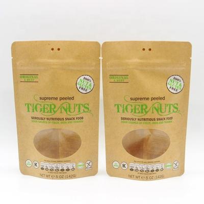 China Kraft Stand up Pouch Printed Paper Tea Bag Custom Zipper Lock Heat Seal Printed Pouch for sale