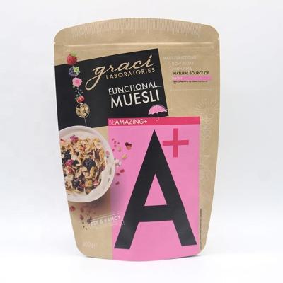 China Custom Stand up Coffee Packaging Kraft Paper Pouches with Zipper Bag Printing Bags for Tea for sale