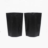 China Resealable Matte Black Stand Up Pouch Doypack Zipper Bags Eco Friendly for sale