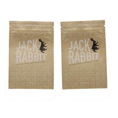 China SGS Resealable Brown Paper ziplockk Biodegradable Bags For Food Packaging for sale
