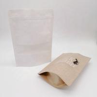 China Kraft Biodegradable Stand Up Pouches Paper Bag With Clear Window for sale