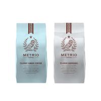 China Custom Printed Stand Up Pouch Coffee Bag Flat Bottom Coffee Packaging Bag Pouch With Zipper for sale