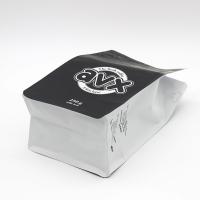 China Black Coffee Bags Custom Aluminum Foil Flat Bottom Pouch Bag For Coffee Packaging Zipper for sale