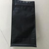 China Foil Gusseted Mylar Matte Black Coffee Bags CMYK Printed ISO9001 for sale