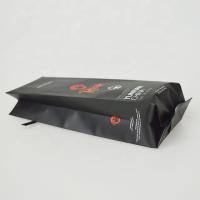 China Foil Gusseted Mylar Matte Black Coffee Bags CMYK Printed ISO9001 for sale