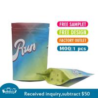 China Empty Tea Packaging Stand Up Pouch Moisture Proof Resealable Zipper Bags for sale