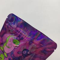 China CYMK Printed Heat Seal Foil Pouches Holographic Mylar Flat Bottom Gusset Bags GMP for sale