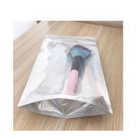 China LDPE Silver Foil Pouches PE Clear Holographic Zipper Pouch QS Food Grade for sale