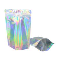 China Resealable Holographic Stand Up Pouch Mylar Packaging Bags Eco Friendly for sale