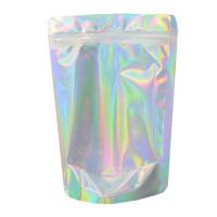 China Resealable Holographic Stand Up Pouch Mylar Packaging Bags Eco Friendly for sale