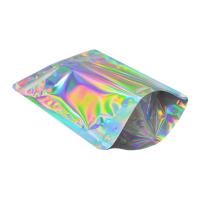 China Resealable Holographic Stand Up Pouch Mylar Packaging Bags Eco Friendly for sale