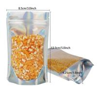 China HACCP Holographic Stand Up Pouch Zipper Top Mylar Foil Mini Pouches for sale