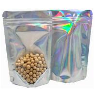 China HACCP Holographic Stand Up Pouch Zipper Top Mylar Foil Mini Pouches for sale