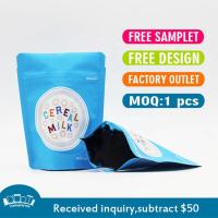 China CMYK Printed Stand Up Barrier Pouches 50g Reusable ziplockk Bags for sale