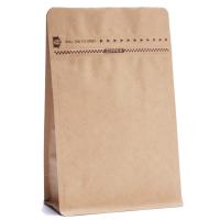 China 150g Brown Paper Coffee Bags Doypack Coffee Stand Up Pouch 130mm Width for sale