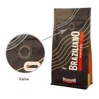 China 150g Brown Paper Coffee Bags Doypack Coffee Stand Up Pouch 130mm Width for sale