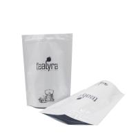 China Two Colors Coffee Packaging Pouch Aluminum Foil Flat Bottom With Valve And Zipper for sale