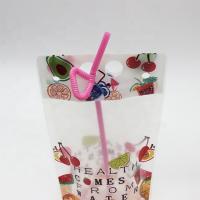 China Transparent ISO9001 Liquid Spout Pouch 100 Microns ziplockk Drink Pouches for sale