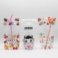 China Transparent ISO9001 Liquid Spout Pouch 100 Microns ziplockk Drink Pouches for sale