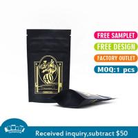 China 70g Stand Up Retort Pouch 100 Mircons Black Printed Laminated Pouches for sale