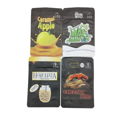 China Smell Proof Frosted Black Stand Up Plastic Bags Food Grade ziplockk Bags for sale