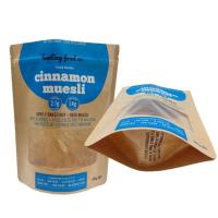 China Brown Kraft Paper Stand Up Pouch Waterproof Mega Resealable Bags ODM for sale